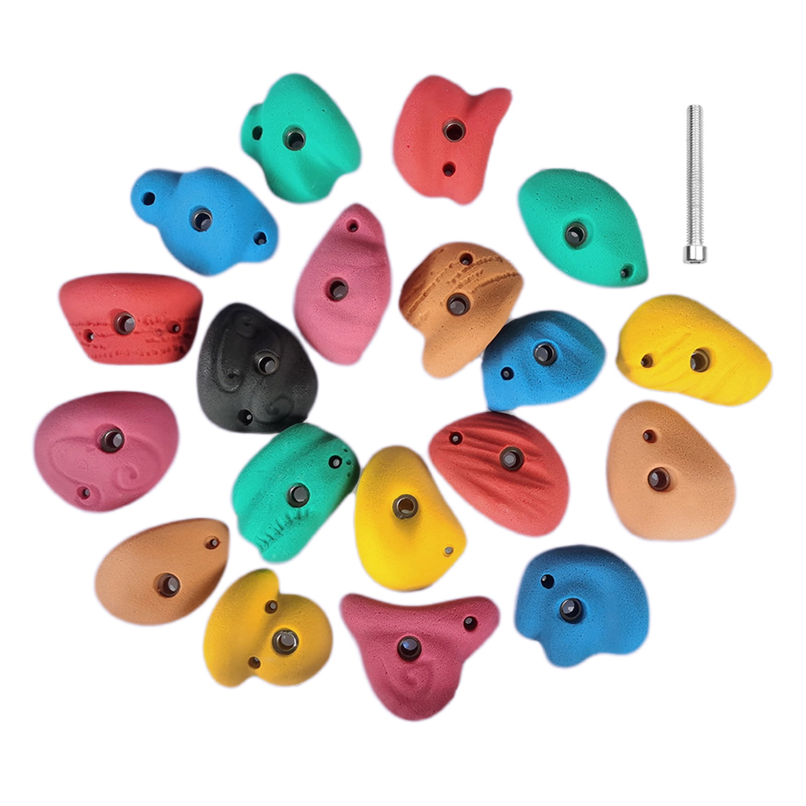 Rock Climbing Holds with Mounting Screw Holds Up to 230Lbs Kids Adults ...