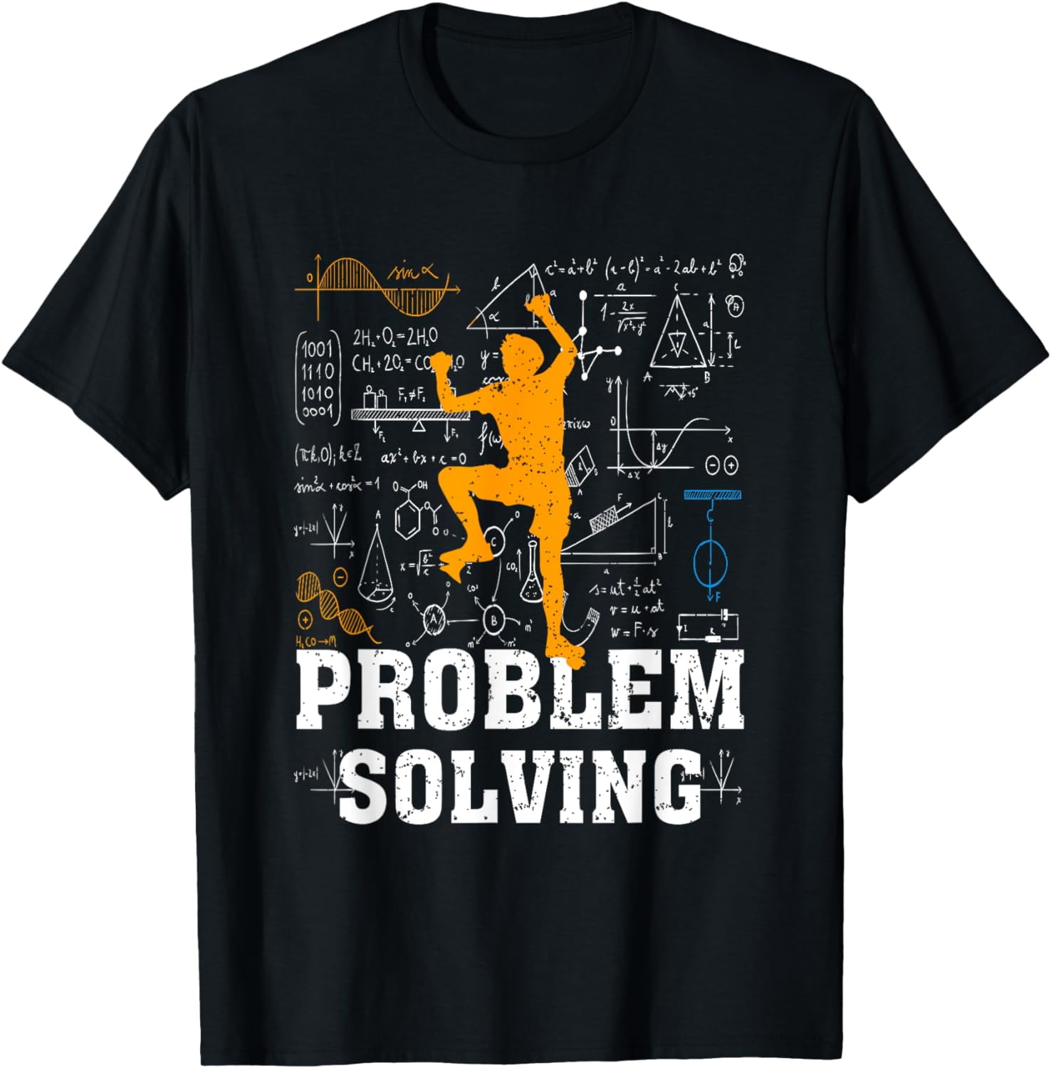 Rock Climbing Math Lover Problem Solving Mathematician T-Shirt ...