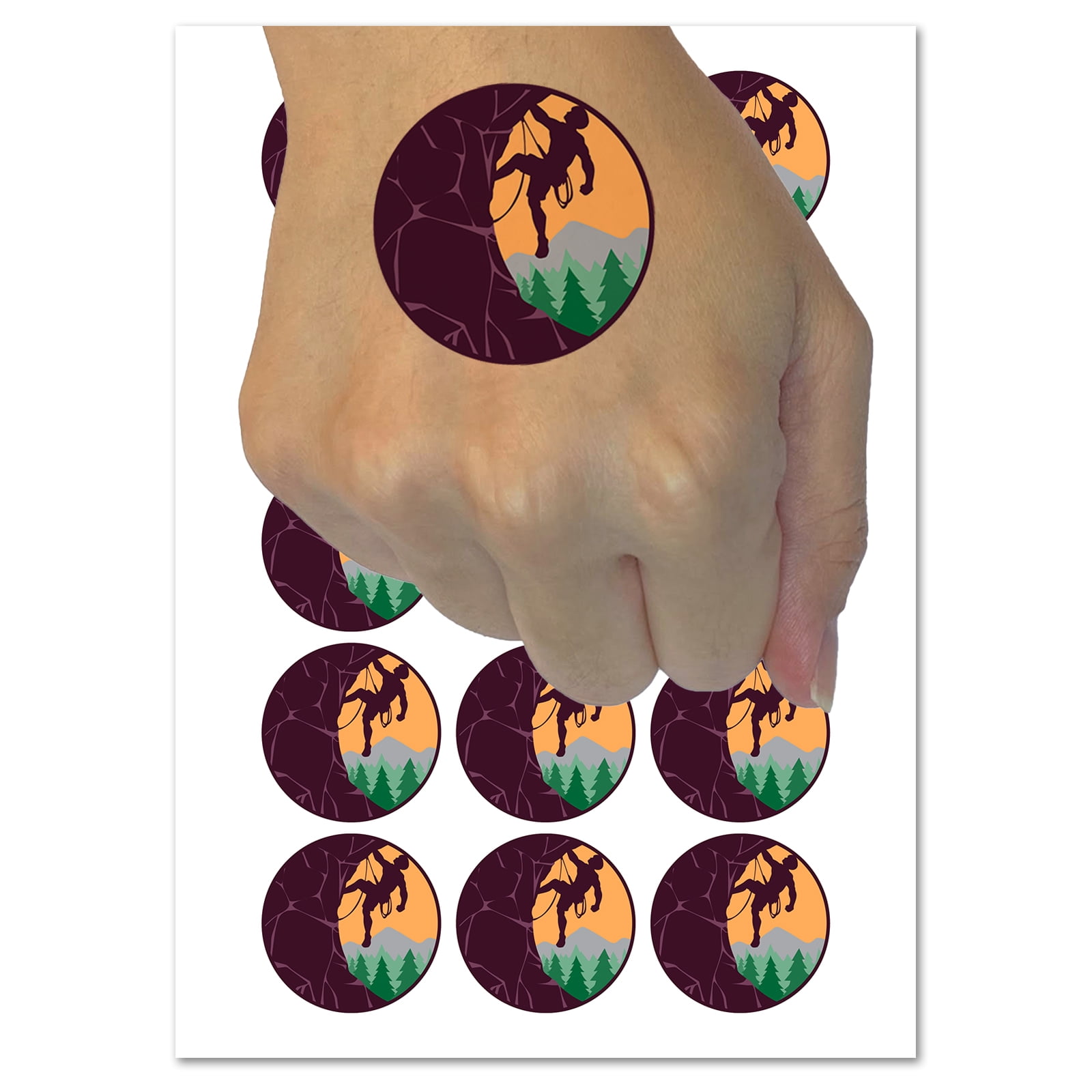 Rock Climbing Moon Stone Wall Mountain Cliff Water Resistant Temporary ...