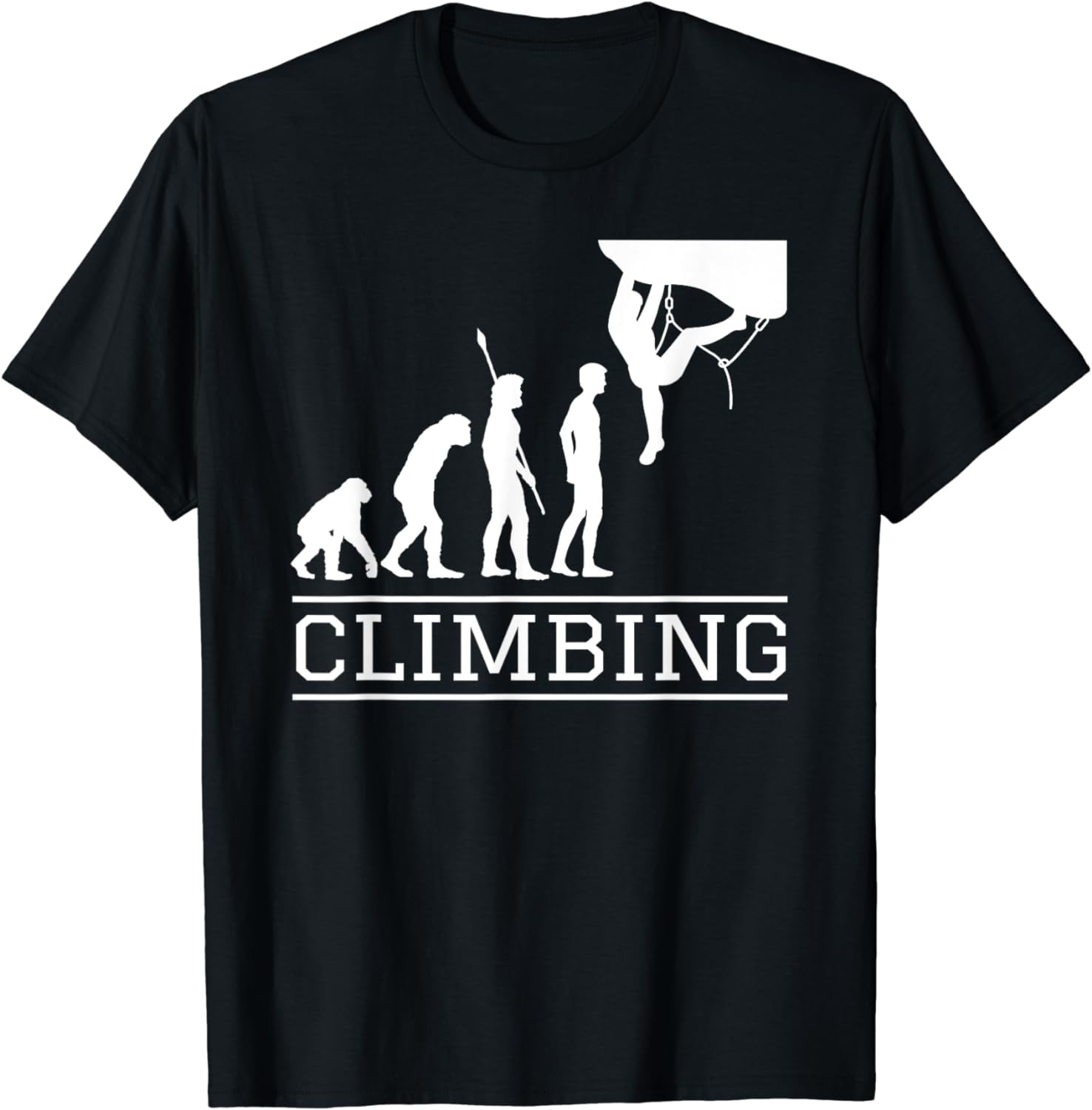 Rock Climbing Mountain Climber I Evolution T-Shirt - Walmart.com