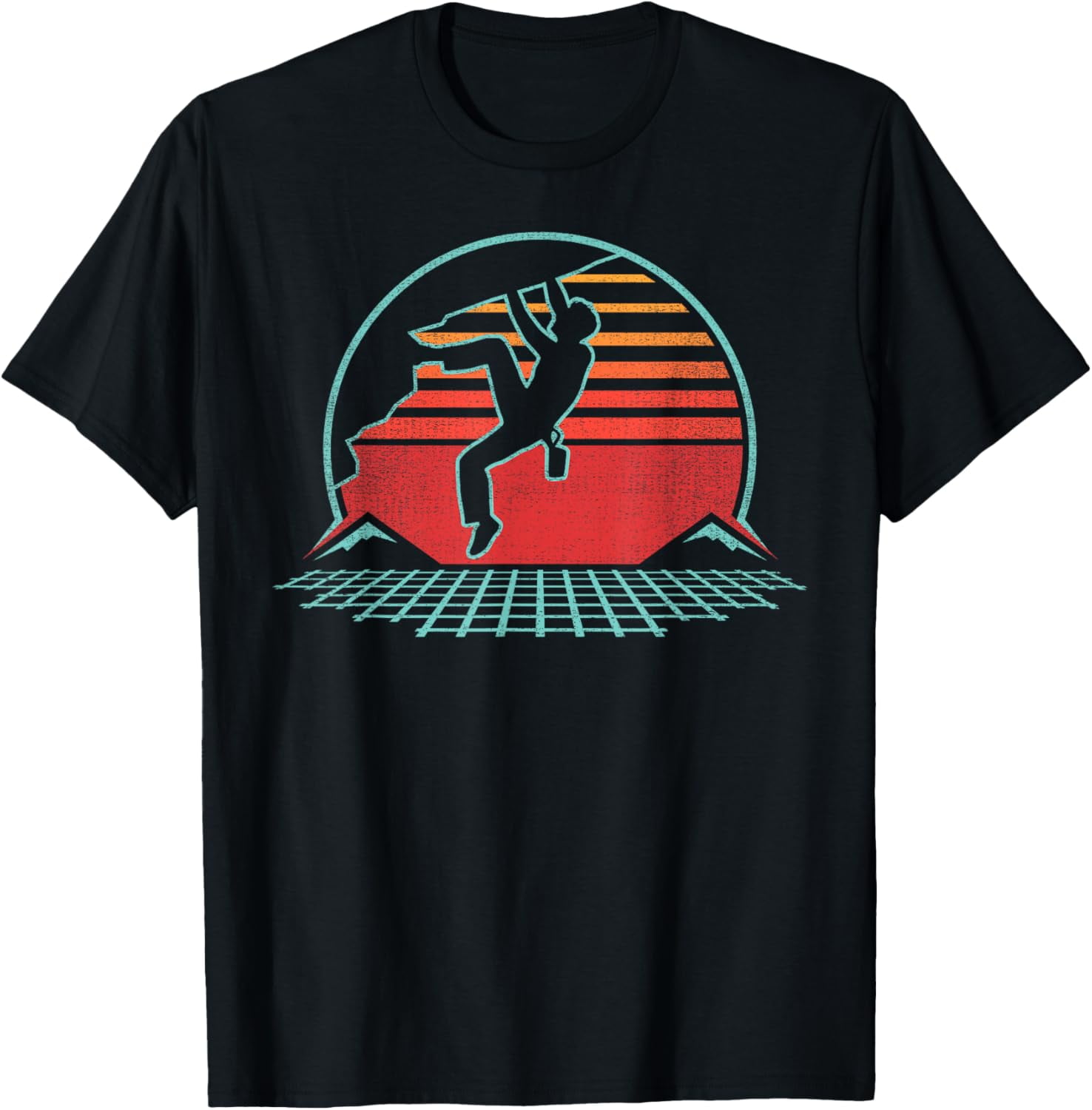 Rock Climbing Retro Vintage Bouldering 80s Style Gift T-Shirt - Walmart.com