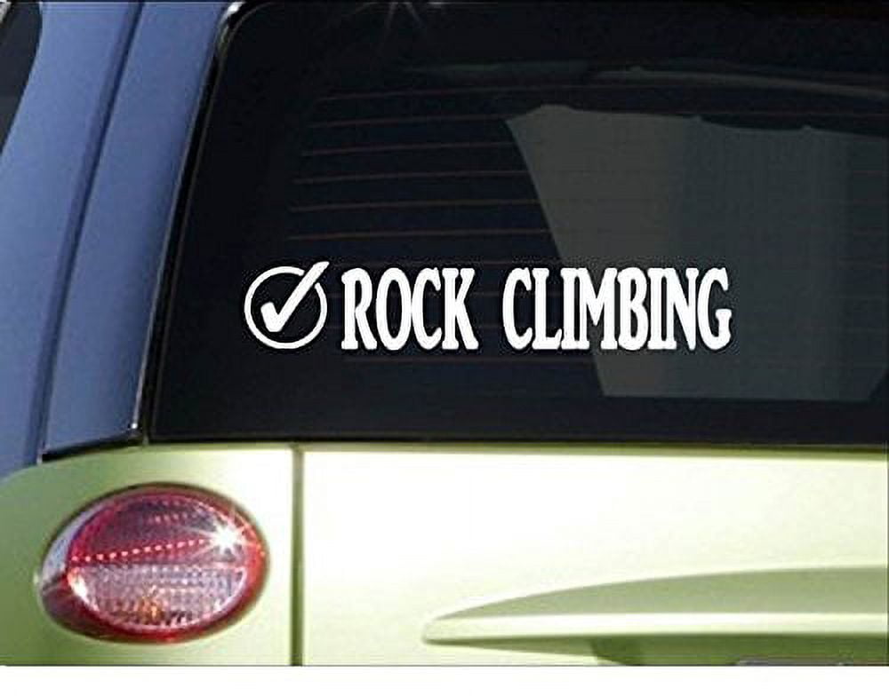 Rock Climbing check *H996* 8" Sticker decal rappel gear mountain ...