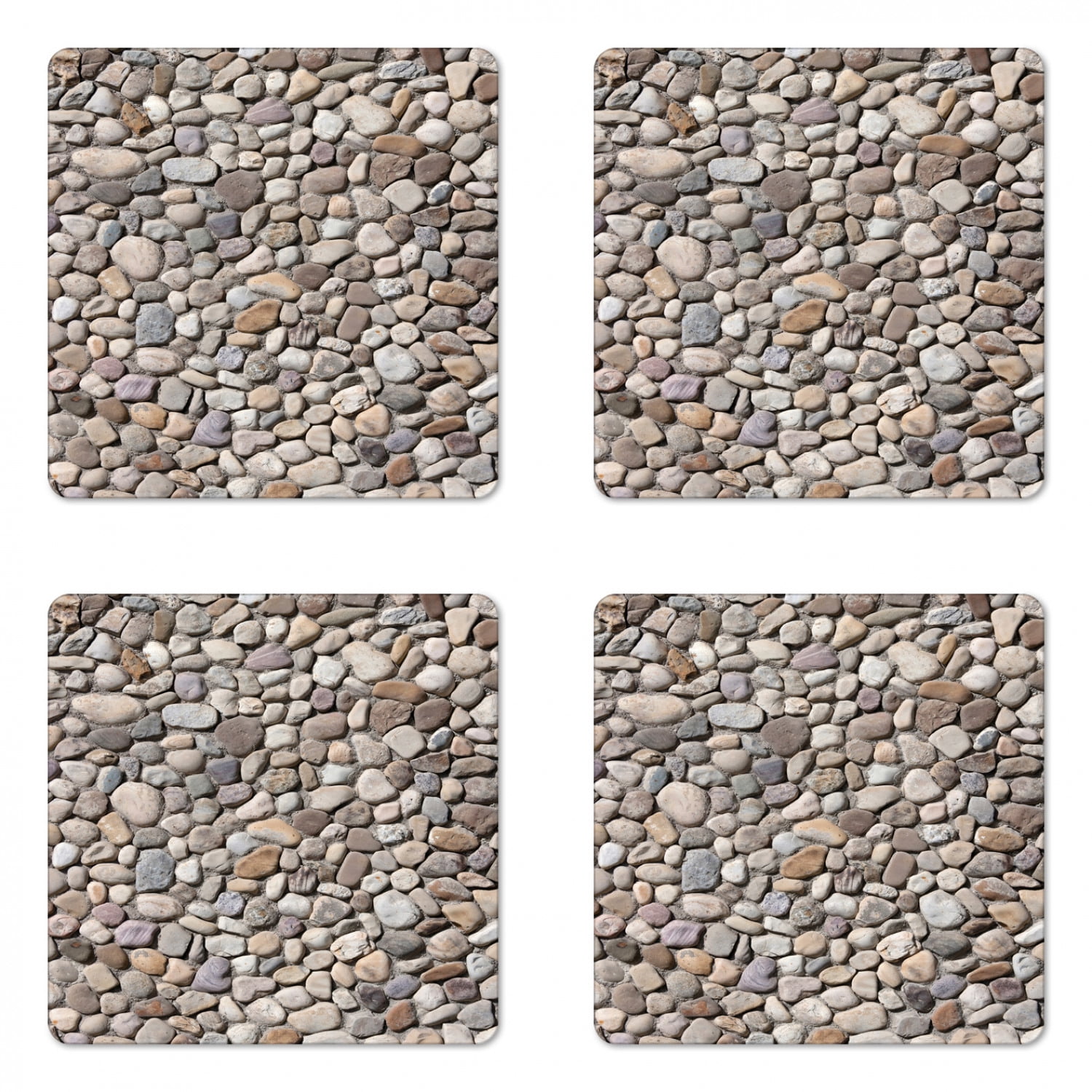 Rock Coaster Set of 4, Random Sized and Shaped Stones Interlocking ...