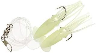 Rock Cod Squid Rigs, 10 Pcs Glow Luminous Skirts for Deep Sea Saltwater ...