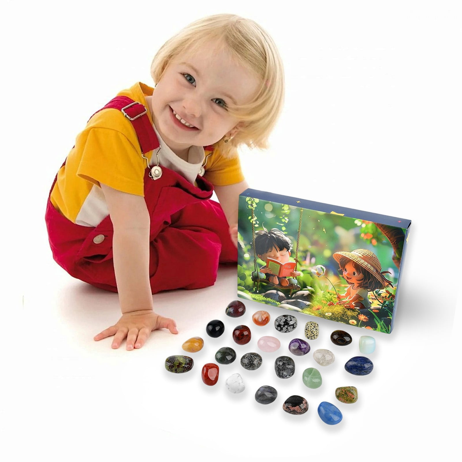 Rock Collection Advent Calendar 2025 Set - 24pcs Gemstones Minerals and ...