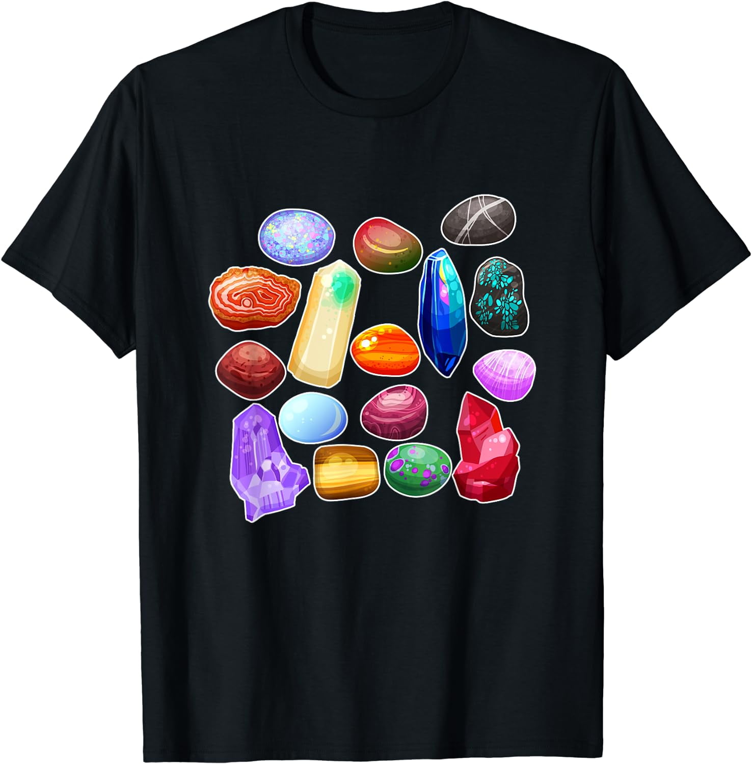 Rock Collector Colorful Rock Collection Minerals Geology T-Shirt ...