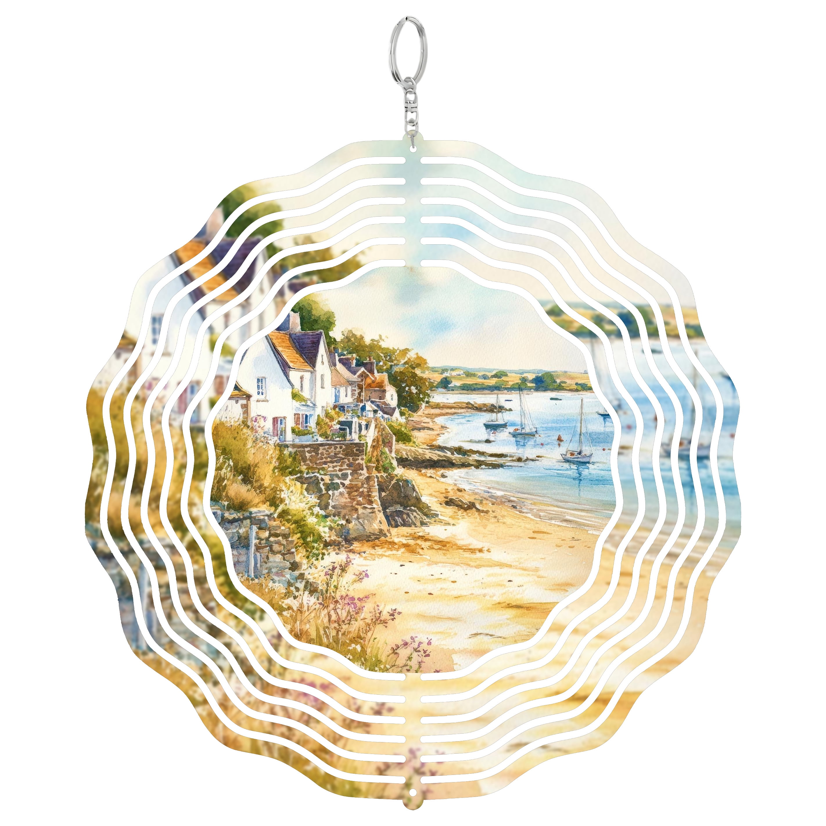 Rock Cornwall Wind Spinner, Kinetic 3D Estuary Garden Decor Hanging Art ...