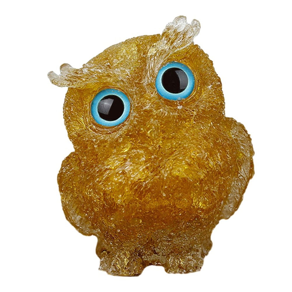 Rock Crystal Gravel Dripping Owl Ornaments-Crystal 5 "Owl Statue ...