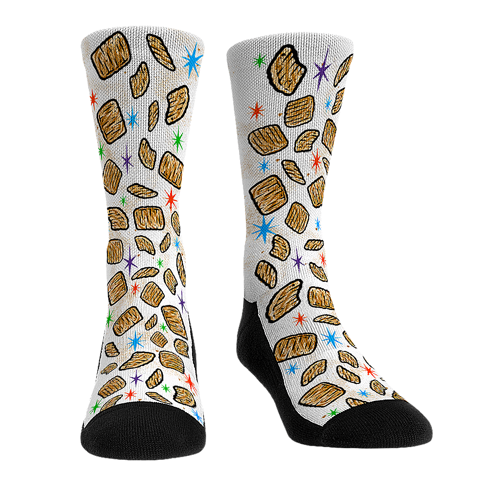Rock Em - L/XL Food Graphic Cinnamon Toast Crunch Socks for Comfort and ...
