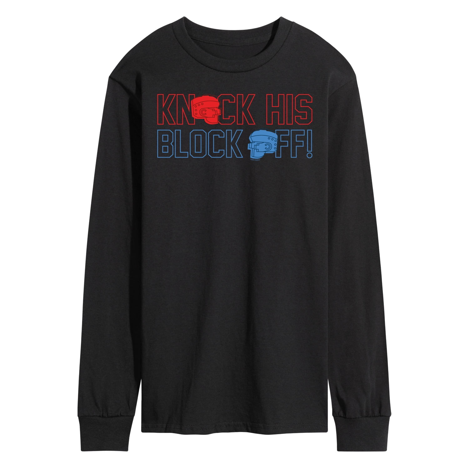 Rock 'Em Sock 'Em - Knock His Block Off - Men's Long Sleeve T-Shirt ...