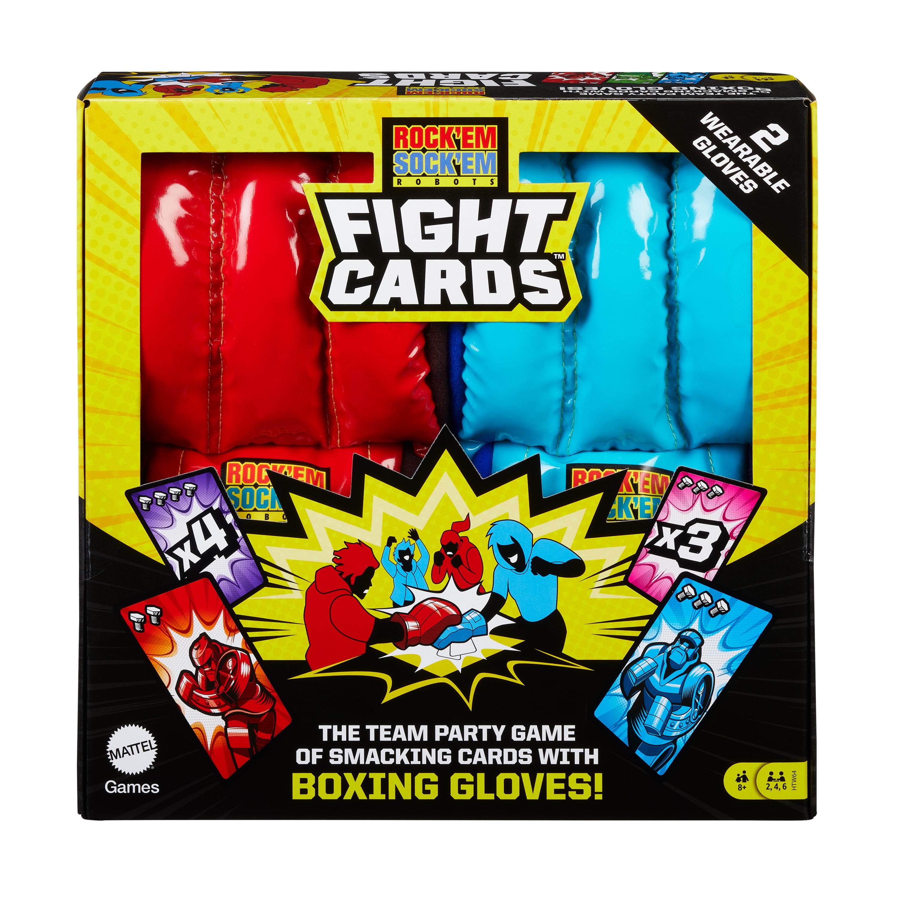 Rock ‘Em Sock ‘Em Robots Fight Cards Card Game with Two Boxing Gloves ...