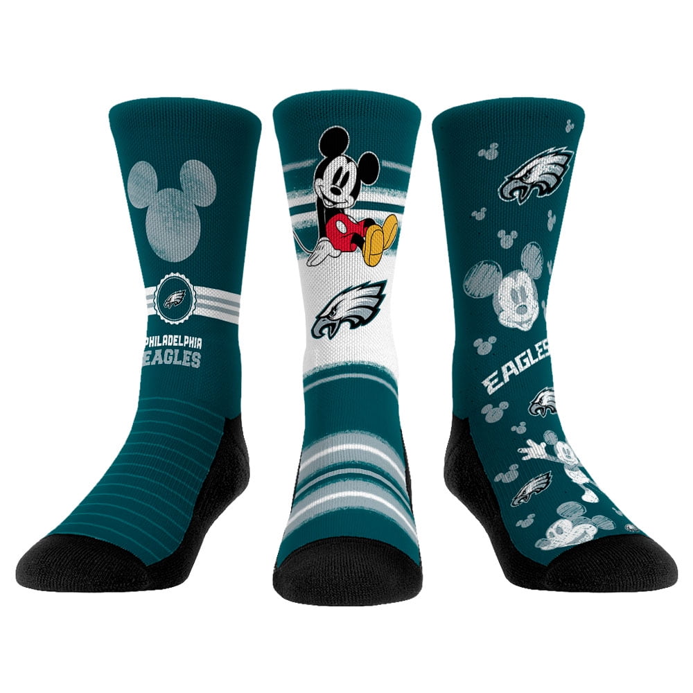 Rock Em Socks Philadelphia Eagles Disney Three-Pack Crew Socks Set ...