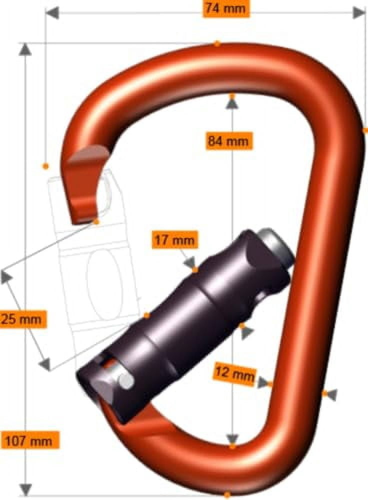 Rock Exotica Pirate Carabiner - Heavy Duty Locking Carabiner Clip for ...