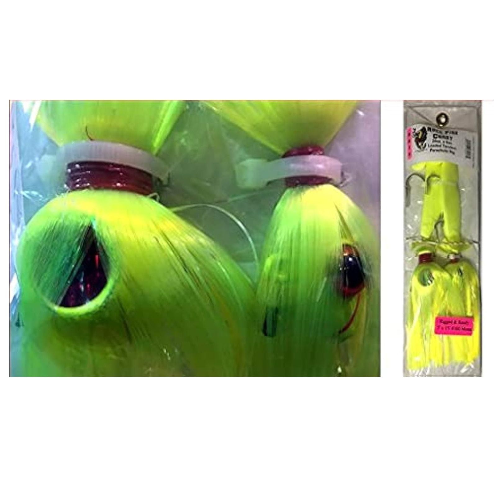 Rock Fish Candy Mojo Lures - 24oz & 6oz Tandem Parachute Rigs with 9 ...