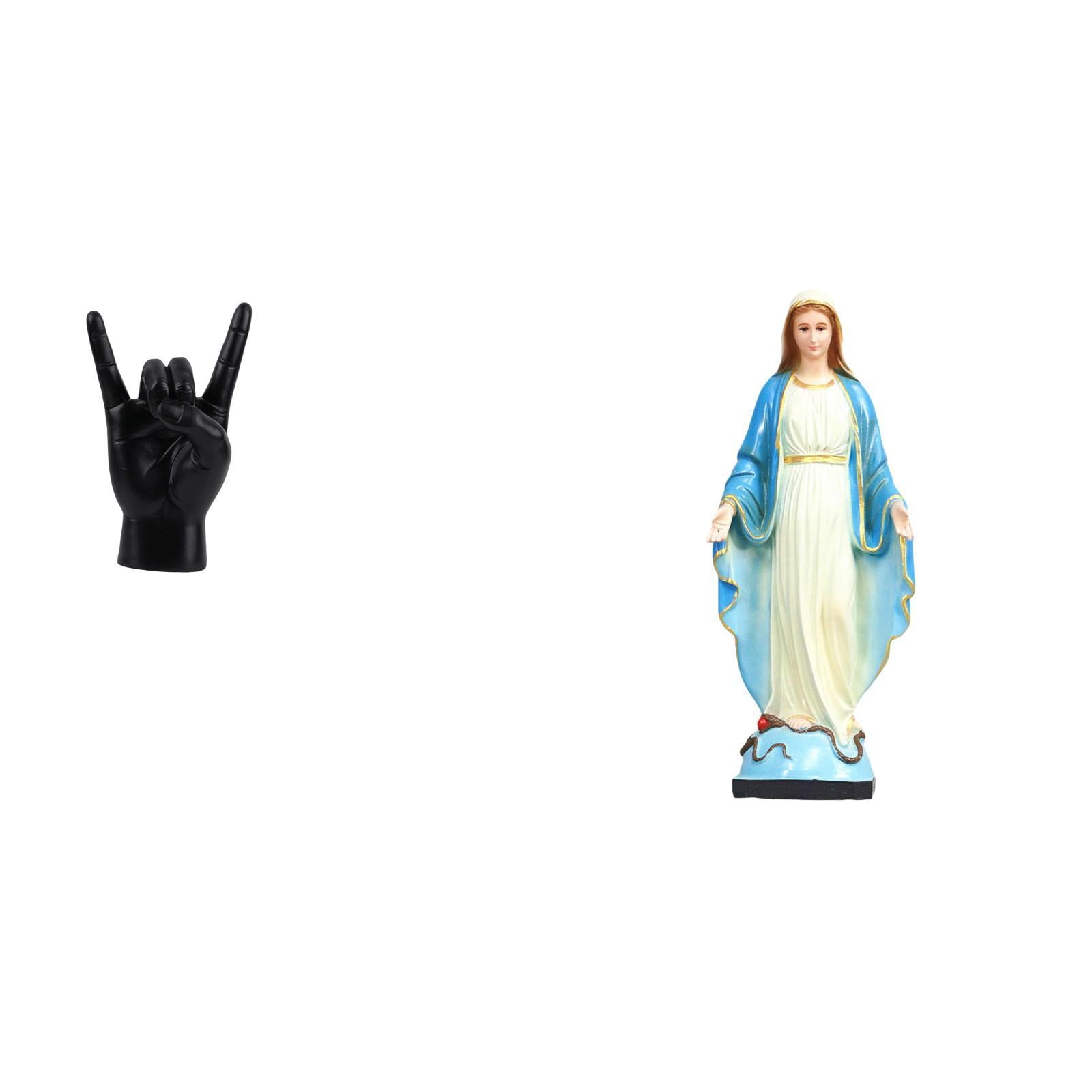 Rock Gesture Statue Modern Finger Figurine Resin Material for Home ...