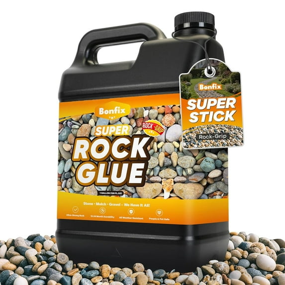 Rock Glue for Landscaping 1 Gallon - Super Stick Mulch Glue with Fast ...