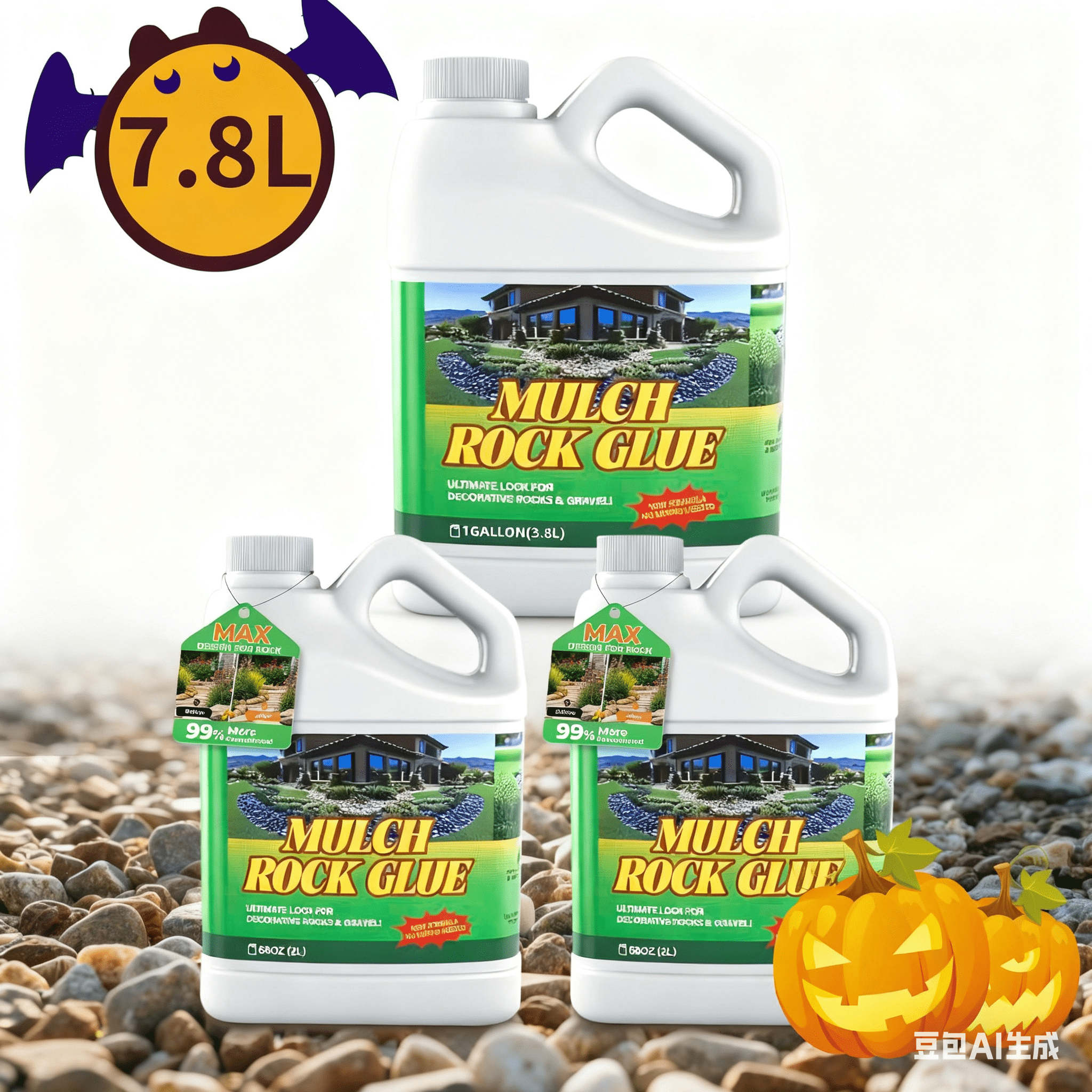Rock Glue Mulch Glue 7.8L Fast-Dry Non-Toxic Dries Clear Strong ...