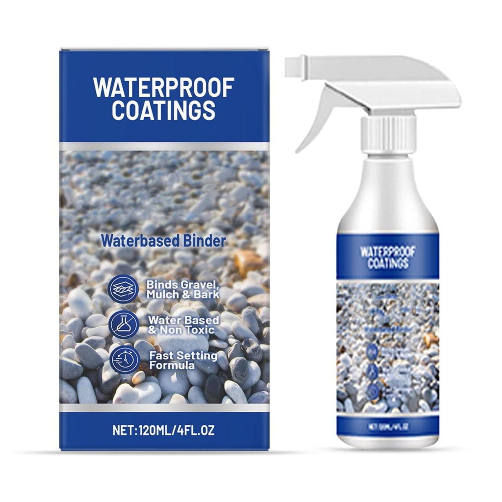 Rock Glue for Pea Gravel and Mulch, Waterproof Fast-Drying Adhesive ...