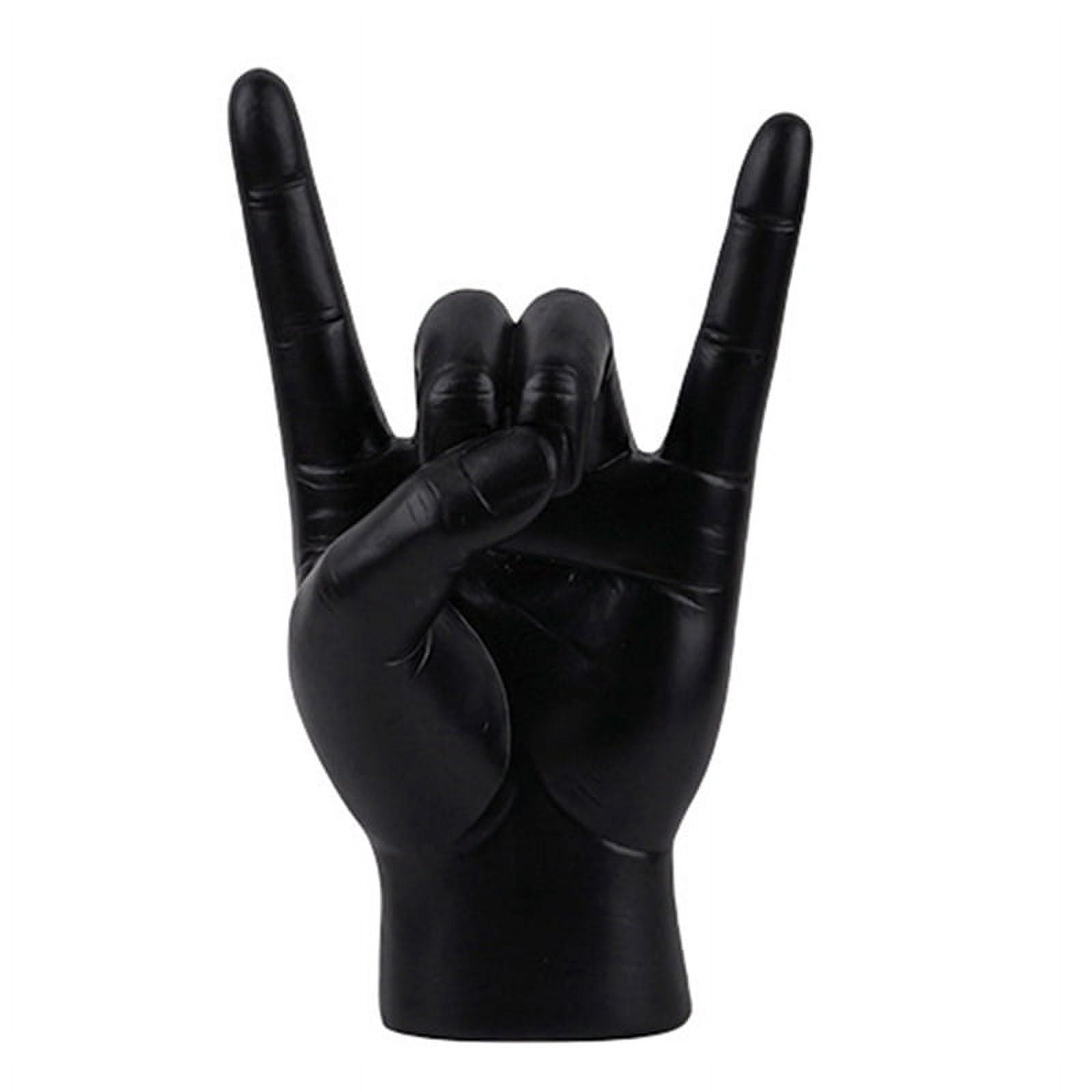 Rock Hand Gesture Statue Music Art Craft Finger Sculpture for Lover ...