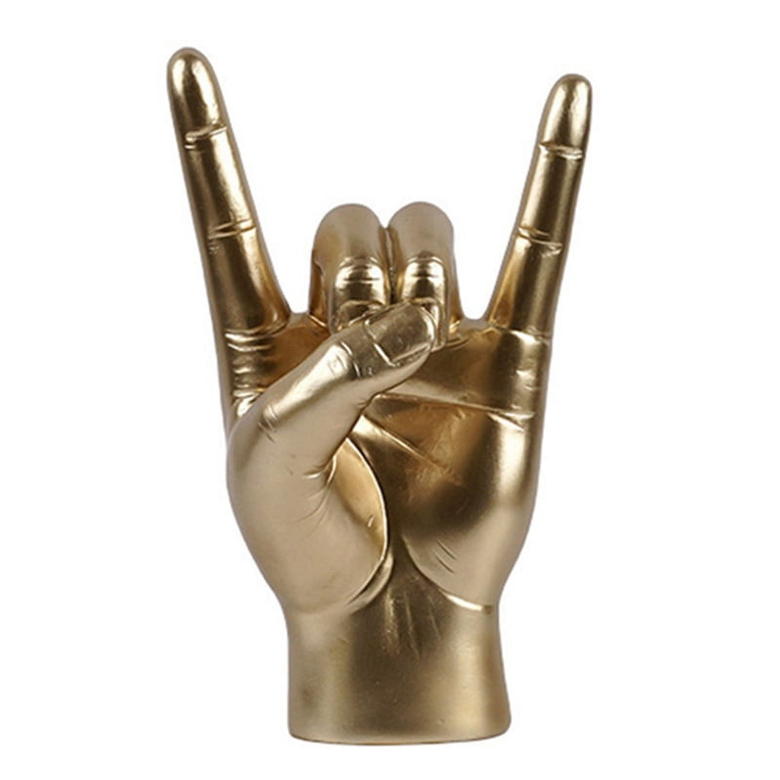 Rock Hand Gesture Statue Music Art Craft Finger Sculpture for Lover ...