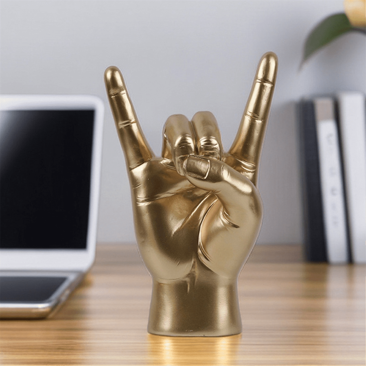 Rock Hand Gesture Statue Rock Music Art Craft Finger Sculpture for Rock ...
