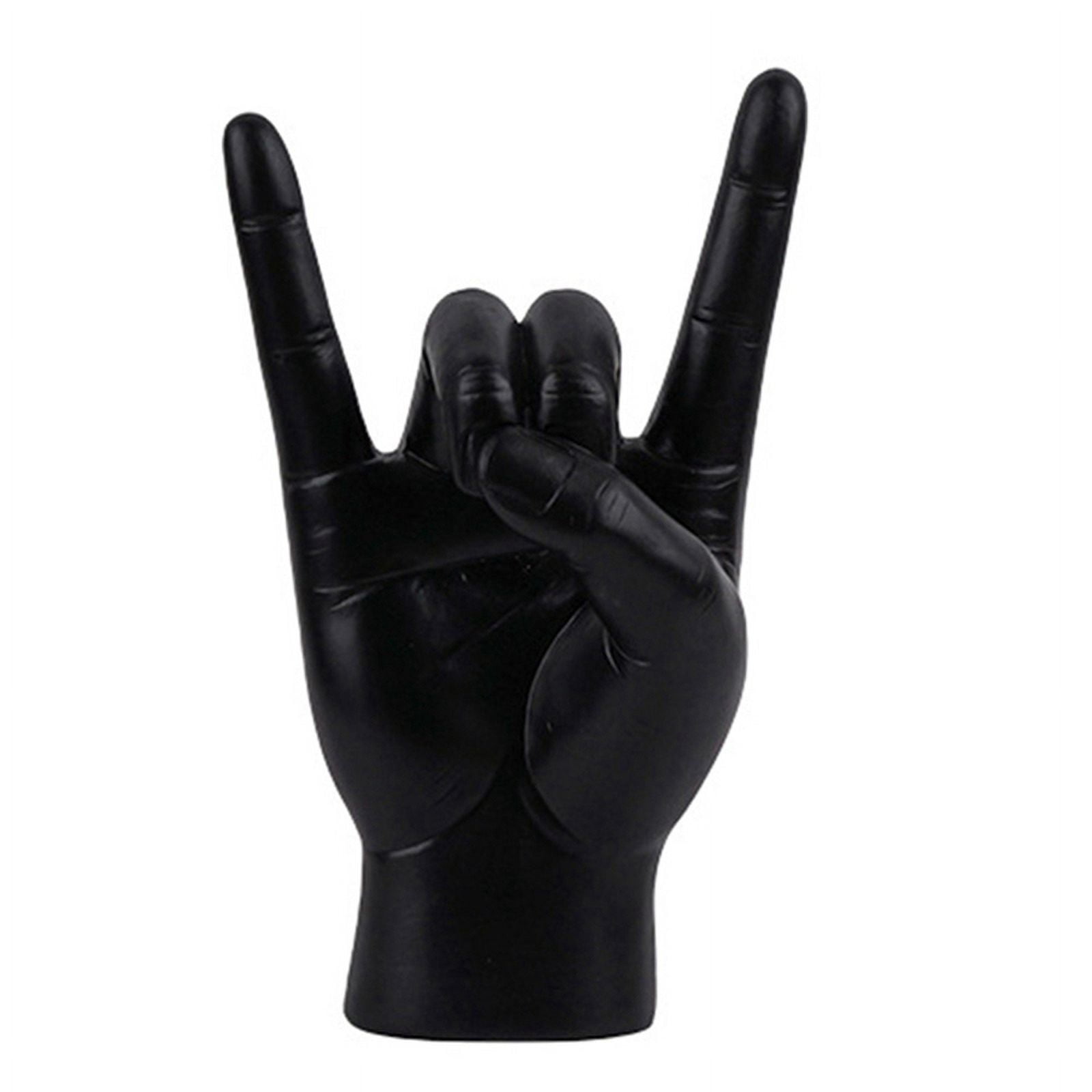 Rock Hand Gesture Statue Music Art Craft Finger Sculpture for Lover ...