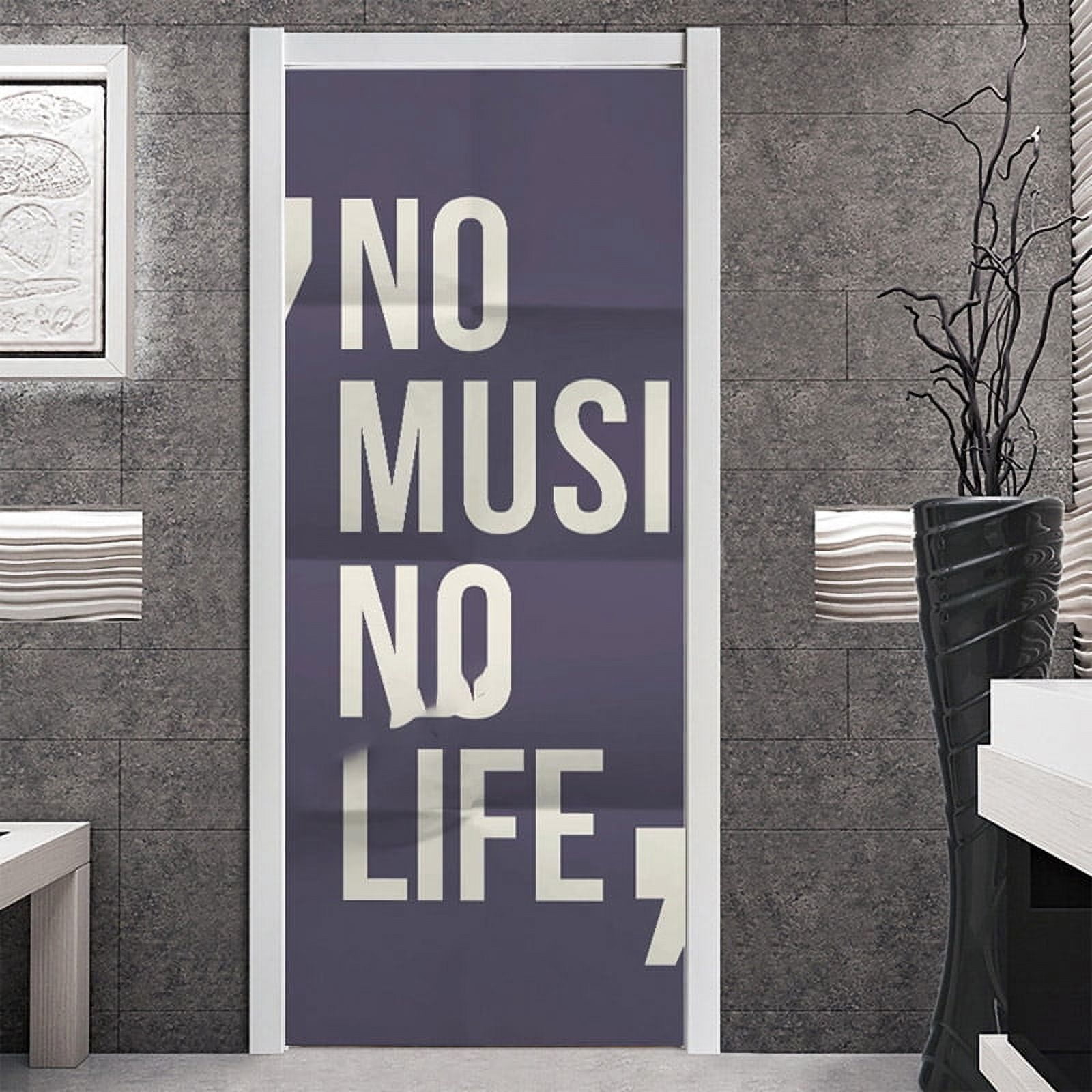 Rock Hip Hop Door Sticker Hippie Graffiti Wallpaper Retro Style Mural ...