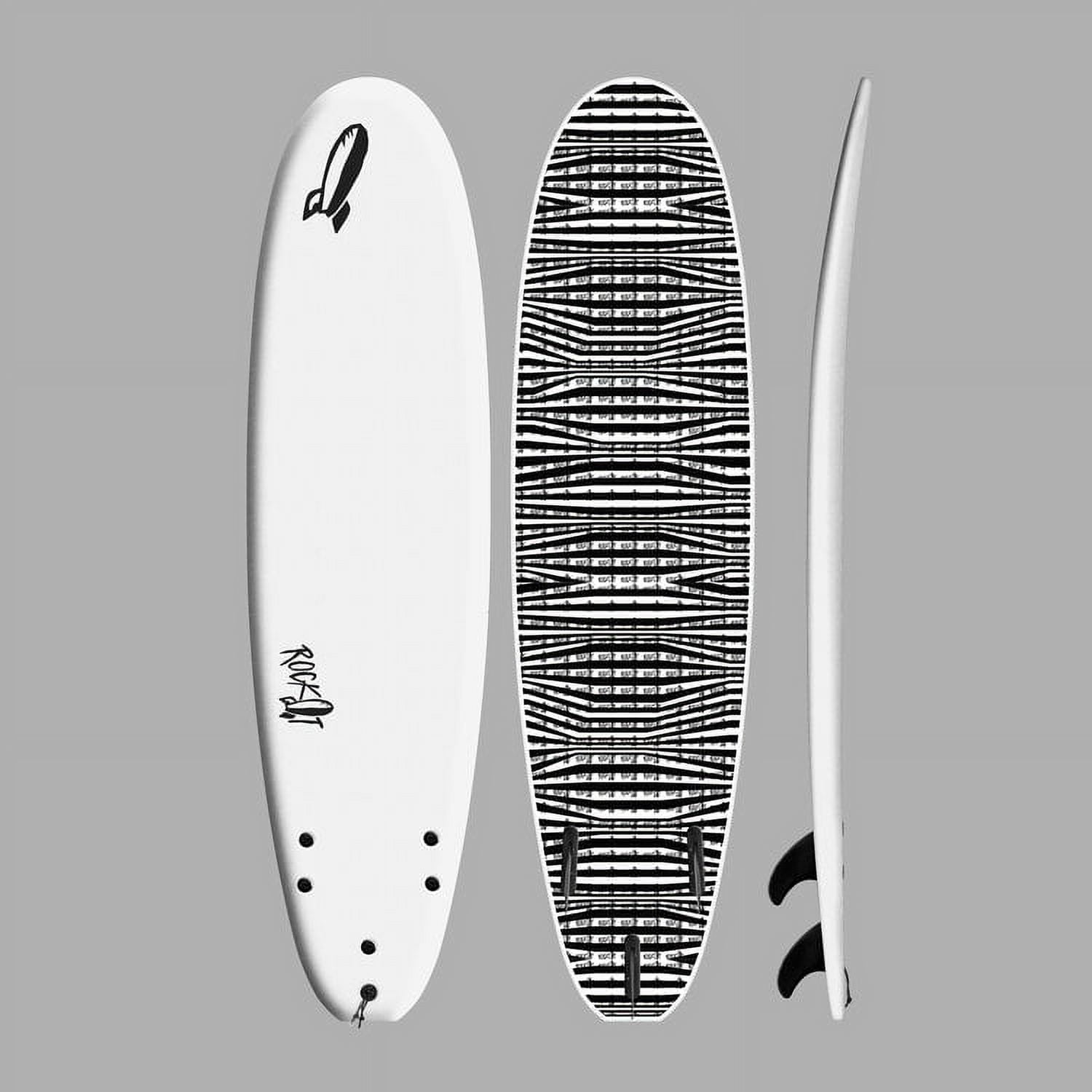 Rock It 7' SHORTBUS Soft Top Foam Surfboard - Surfing Board for Kids ...