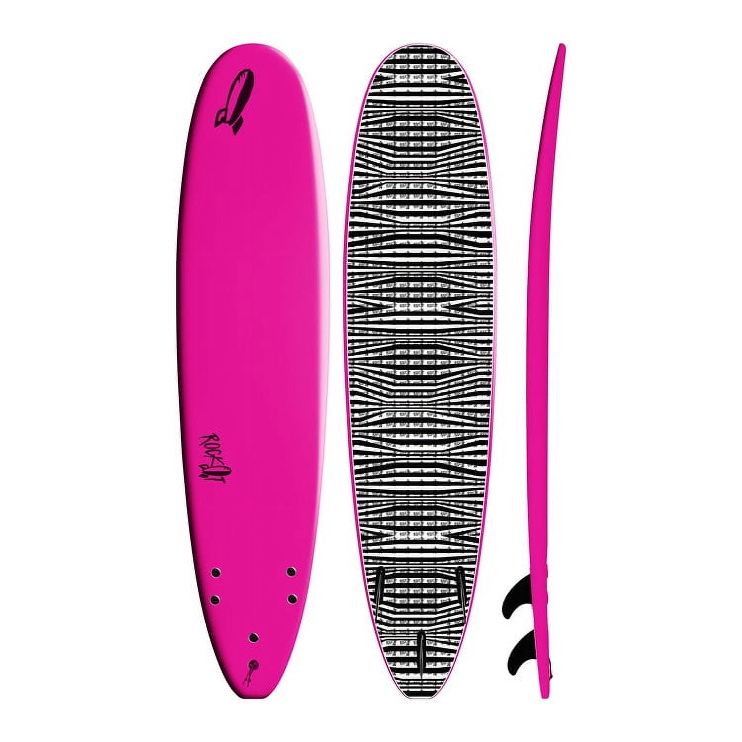 Rock It 8' Big Softy Foam Surfboard - Surfing Board for Kids & Adults ...