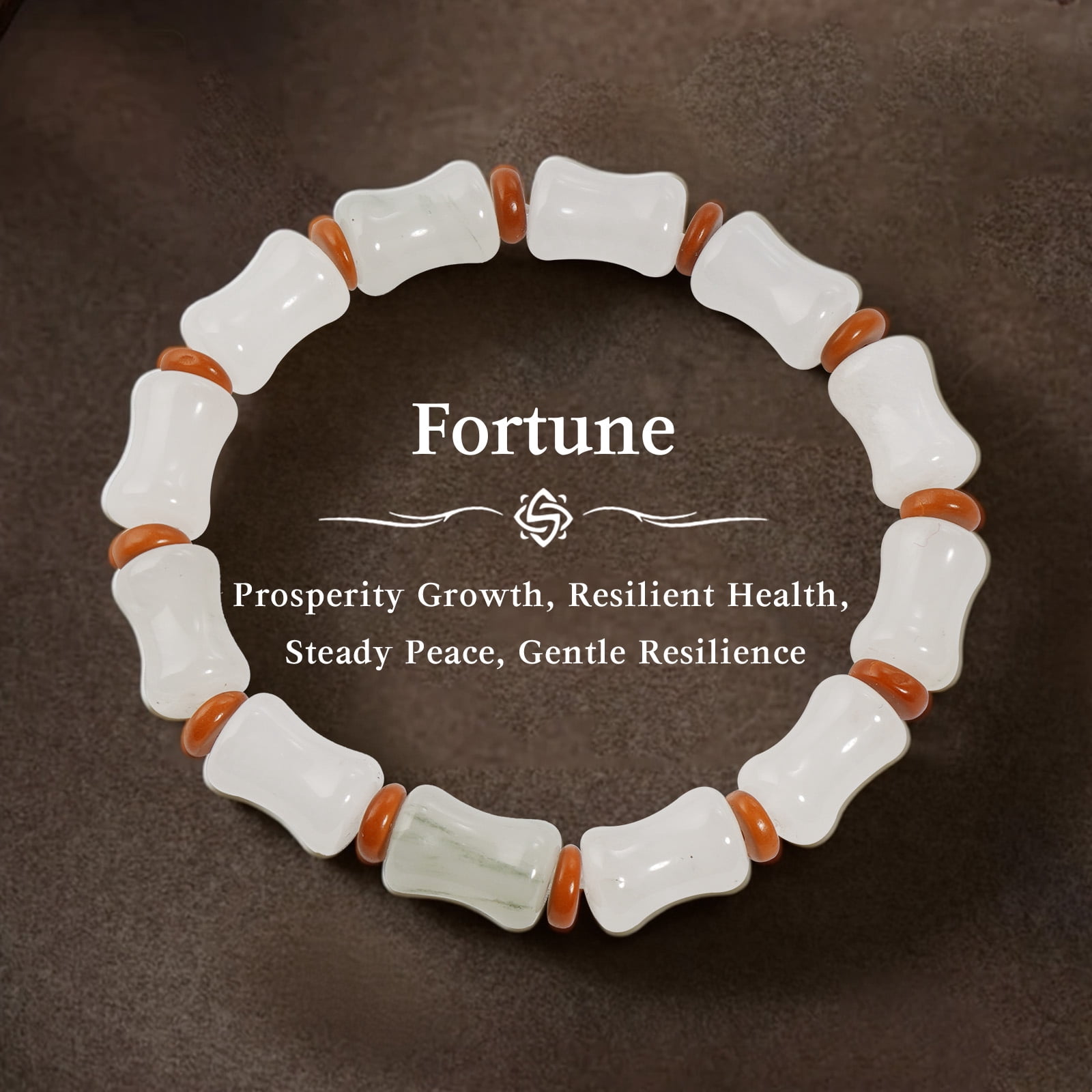 Rock Jade Bamboo Bracelet, Feng Shui Lucky Bamboo Joint Bracelet for ...