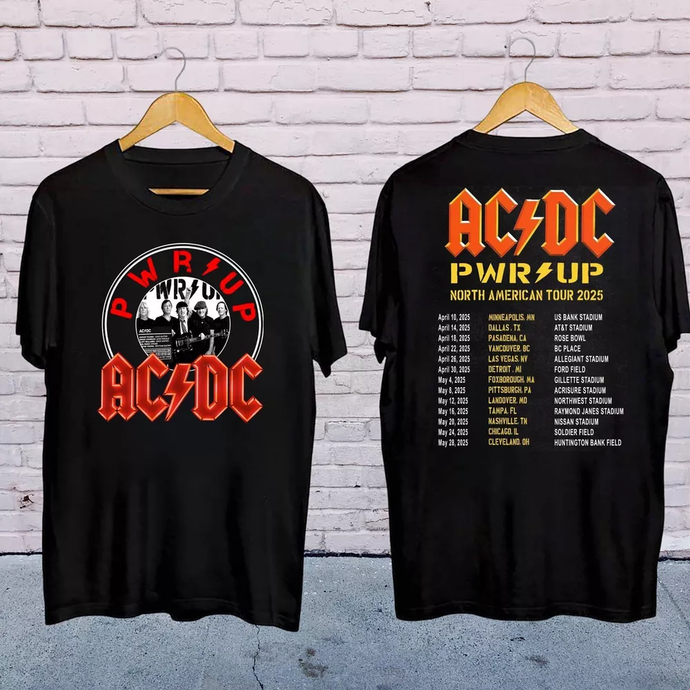 Rock Legends Pwr Up Concert Double Sided T-Shirt 2025 Country Music ...