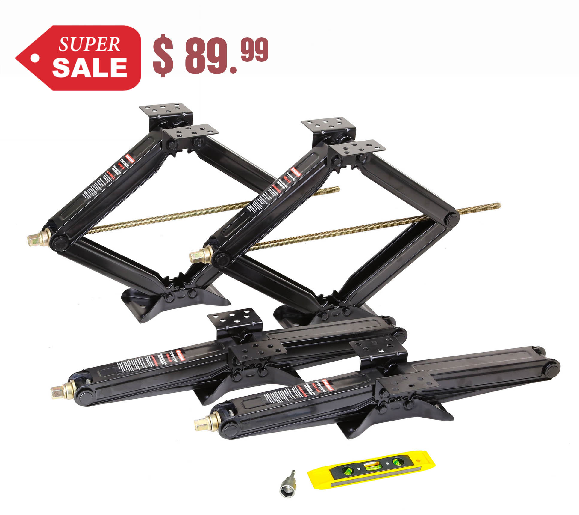 SnapPad Xtra 9 Inch Round Landing Feet Motorhome RV Leveling Pads (4 ...