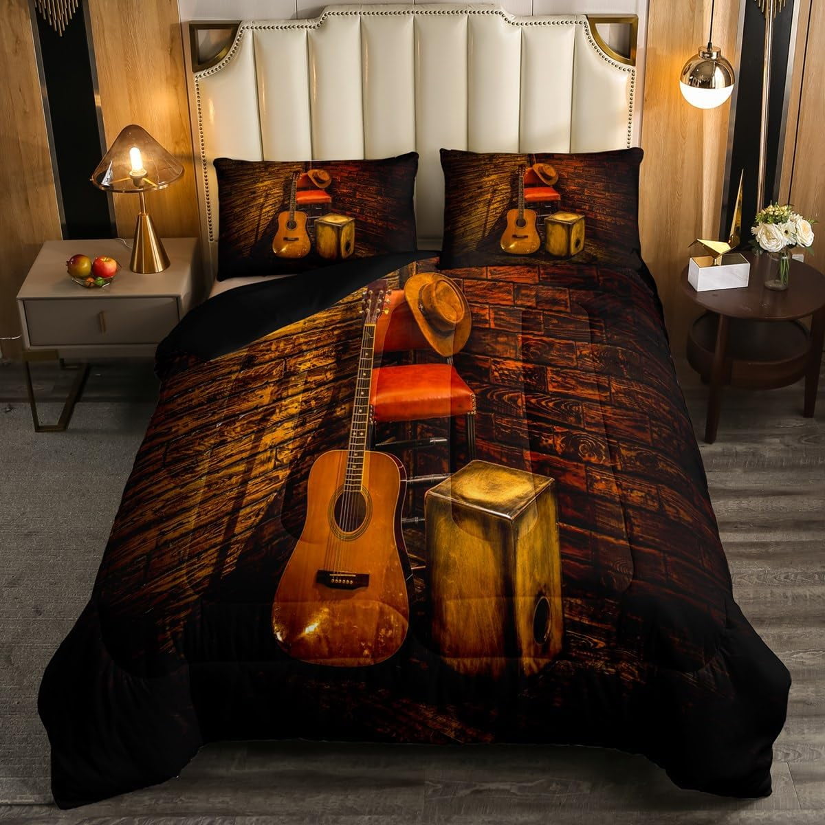 Rock Music Comforter Set Full Musical Theme Bedding Set, Music Notes ...