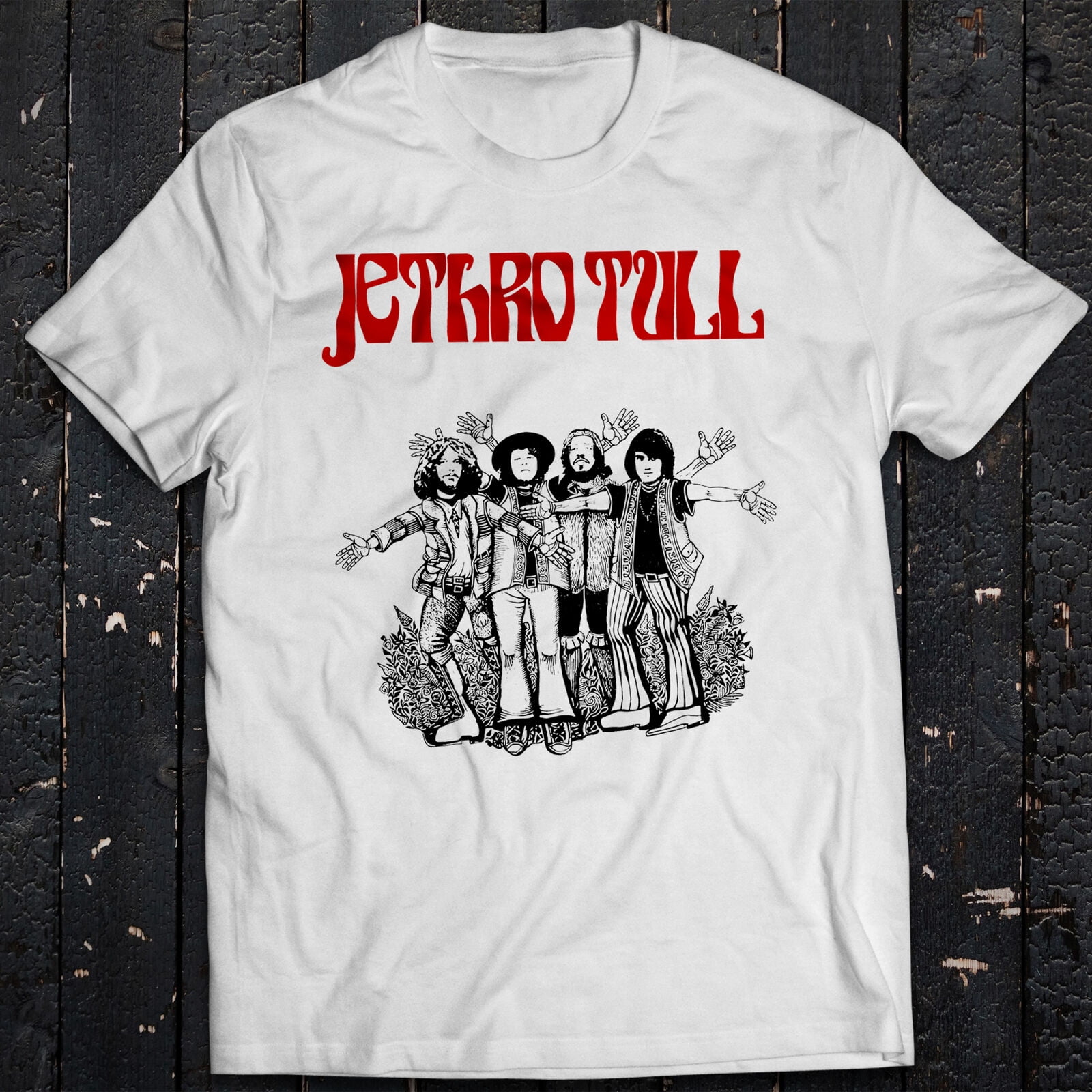 Rock Music Cotton Shirt Jethro Tull Band Tee Ian Anderson Party Live ...