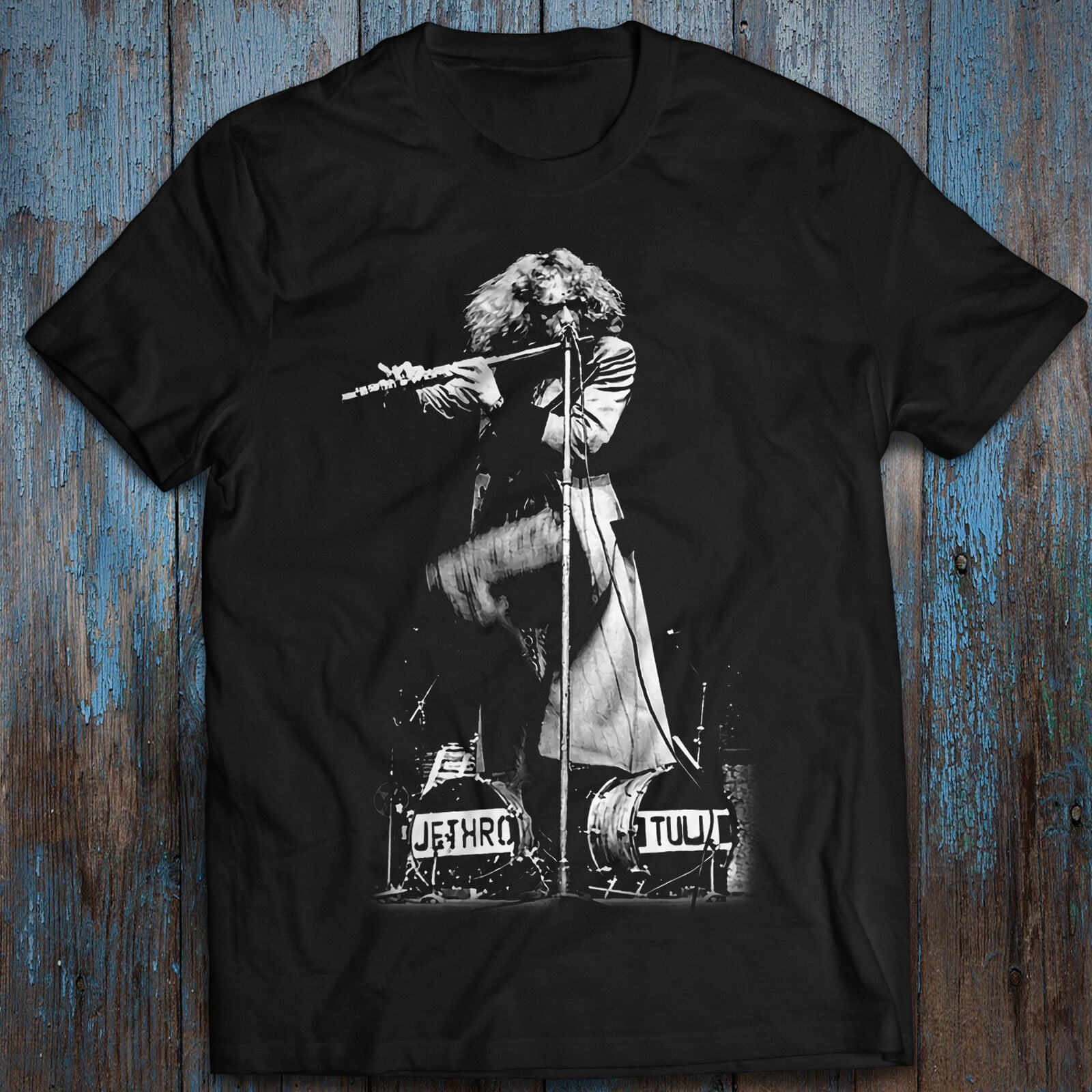 Rock Music Cotton T-shirt Jethro Tull Band Tee Ian Anderson Thick as a ...