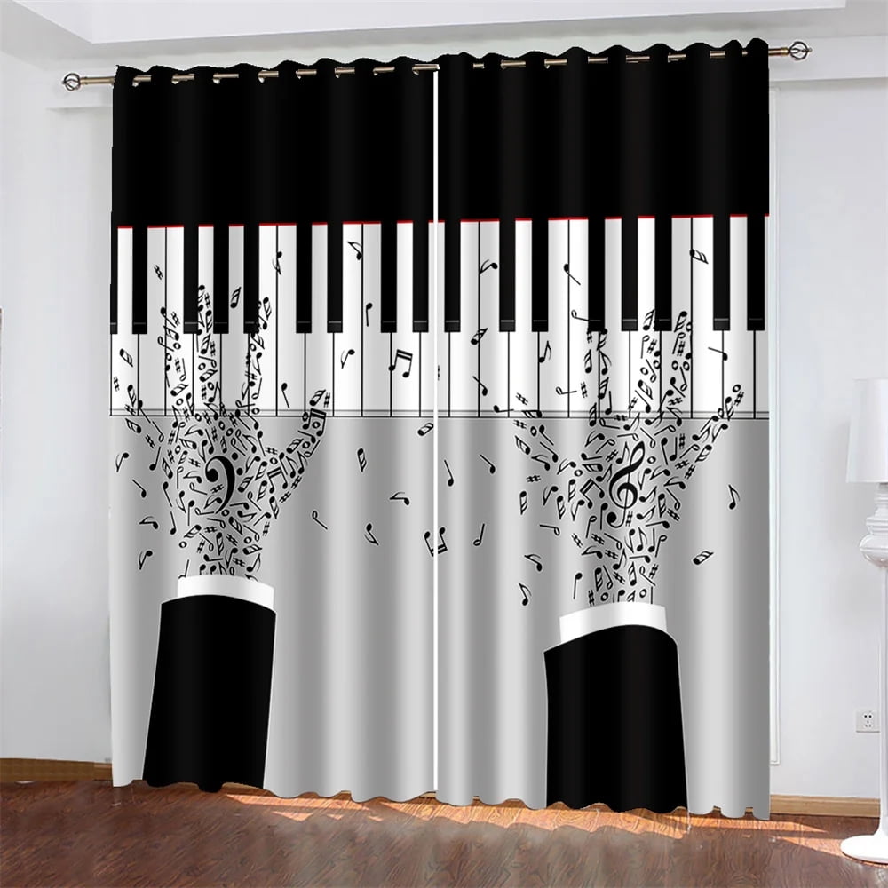 Rock Music Curtains for Bedroom Living Room Teens Boys Electronic ...