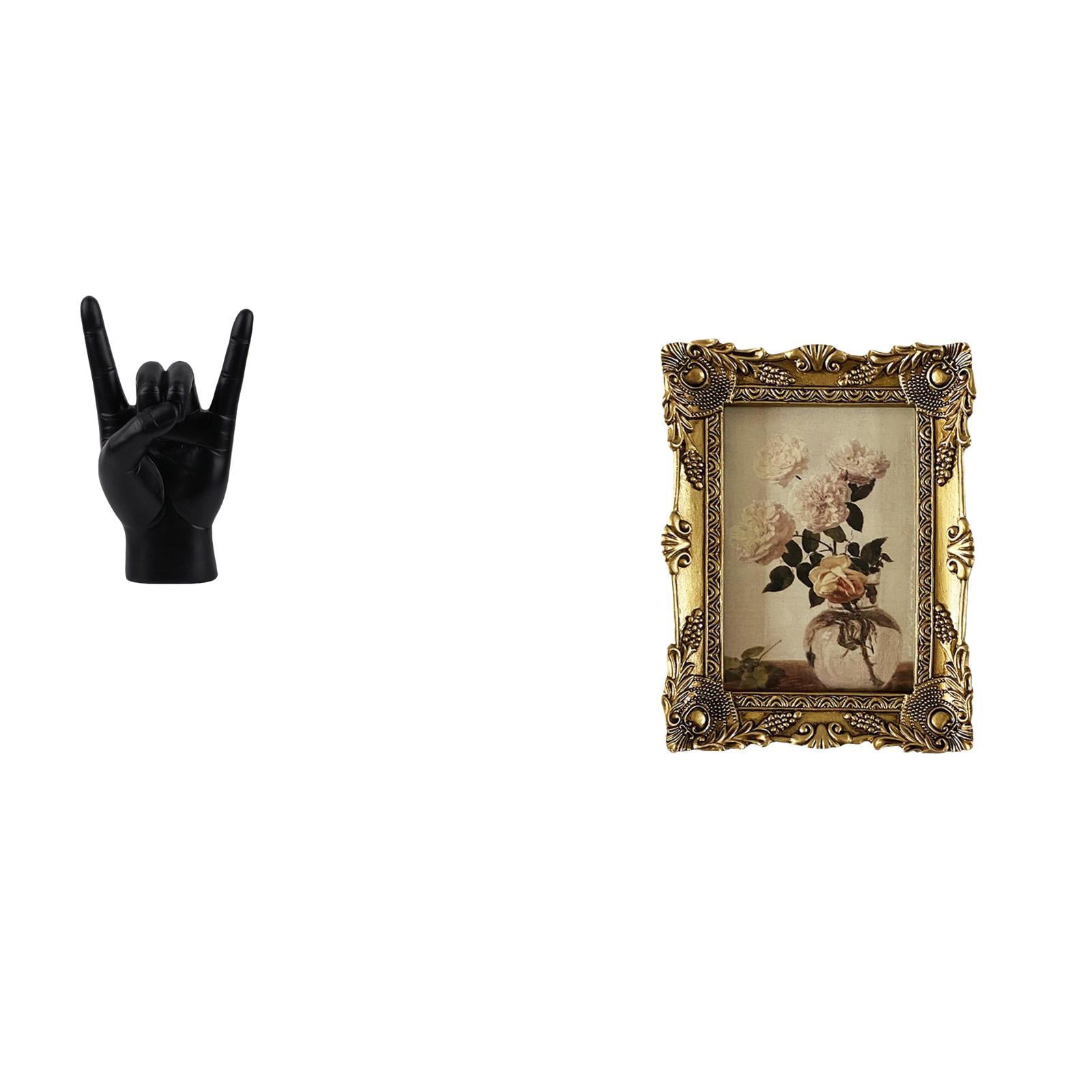 Rock Music Gesture Hand Finger Sculpture Frame Resin Material Modern ...