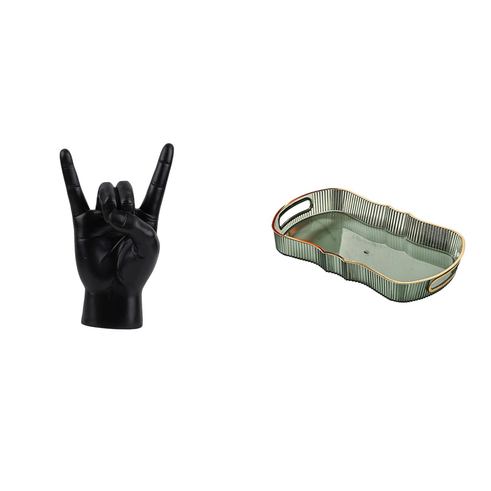 Rock Music Gesture Hand Finger Statue Creative Modern Shelf Resin ...