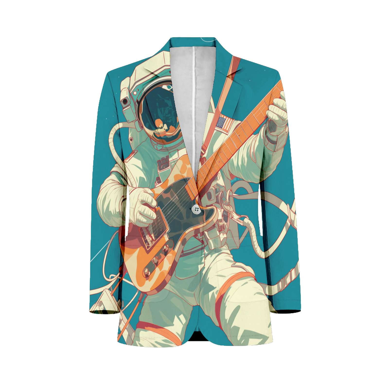 Rock Music In Space Mens Suits Shawl Collar Slim Fit Suit Mens Groom ...
