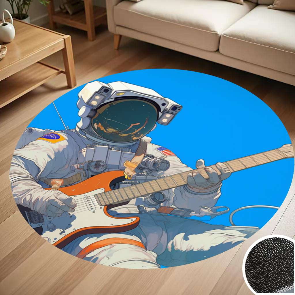 Rock Music In Space Round Carpet Living Room Bedroom Home Decoration ...