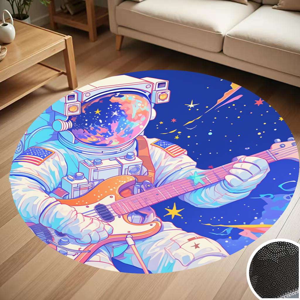 Rock Music In Space Round Carpet Living Room Bedroom Home Decoration ...
