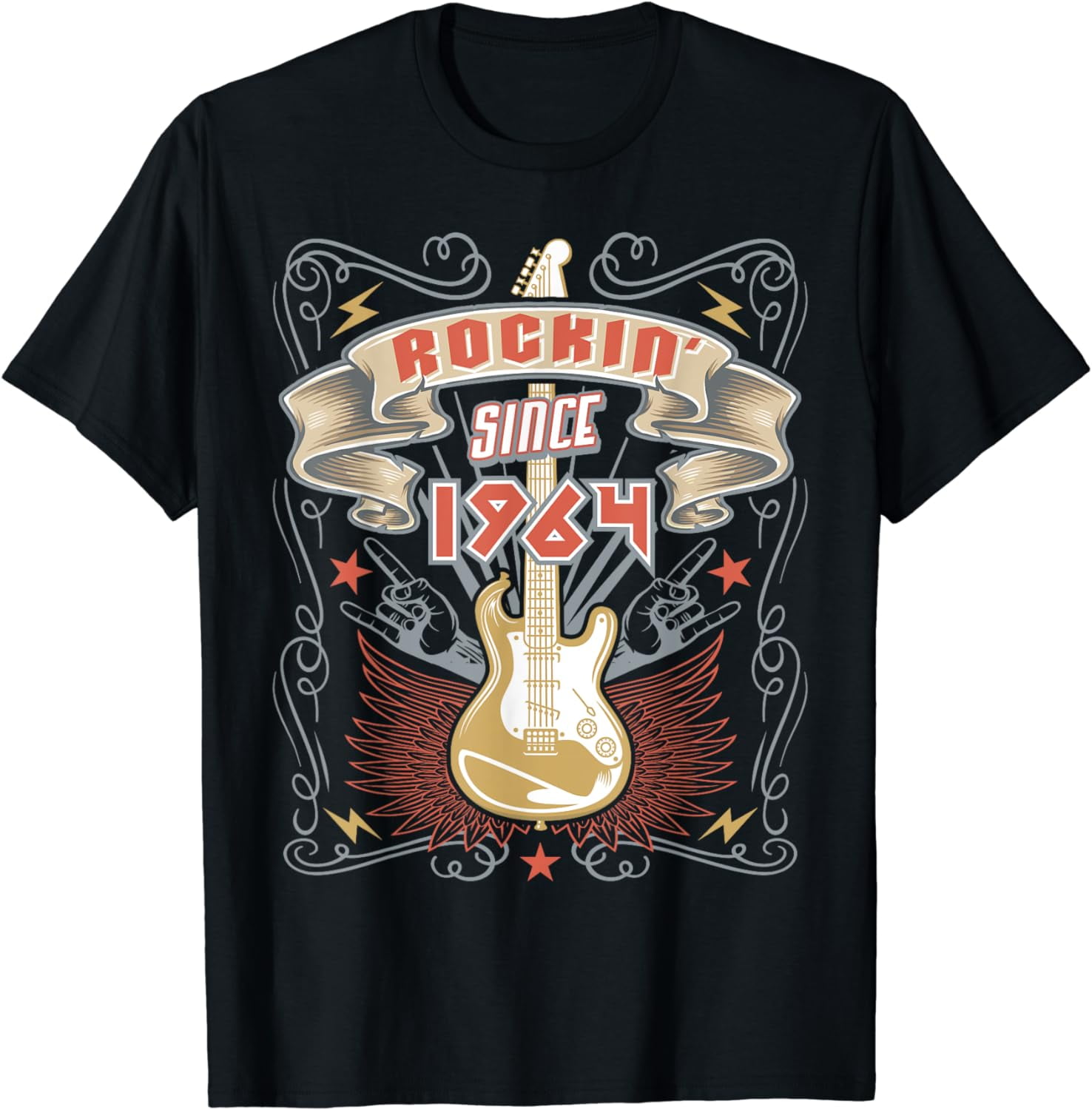 Rock Music Lover Birthday Rockin Since 1964 T-Shirt - Walmart.com