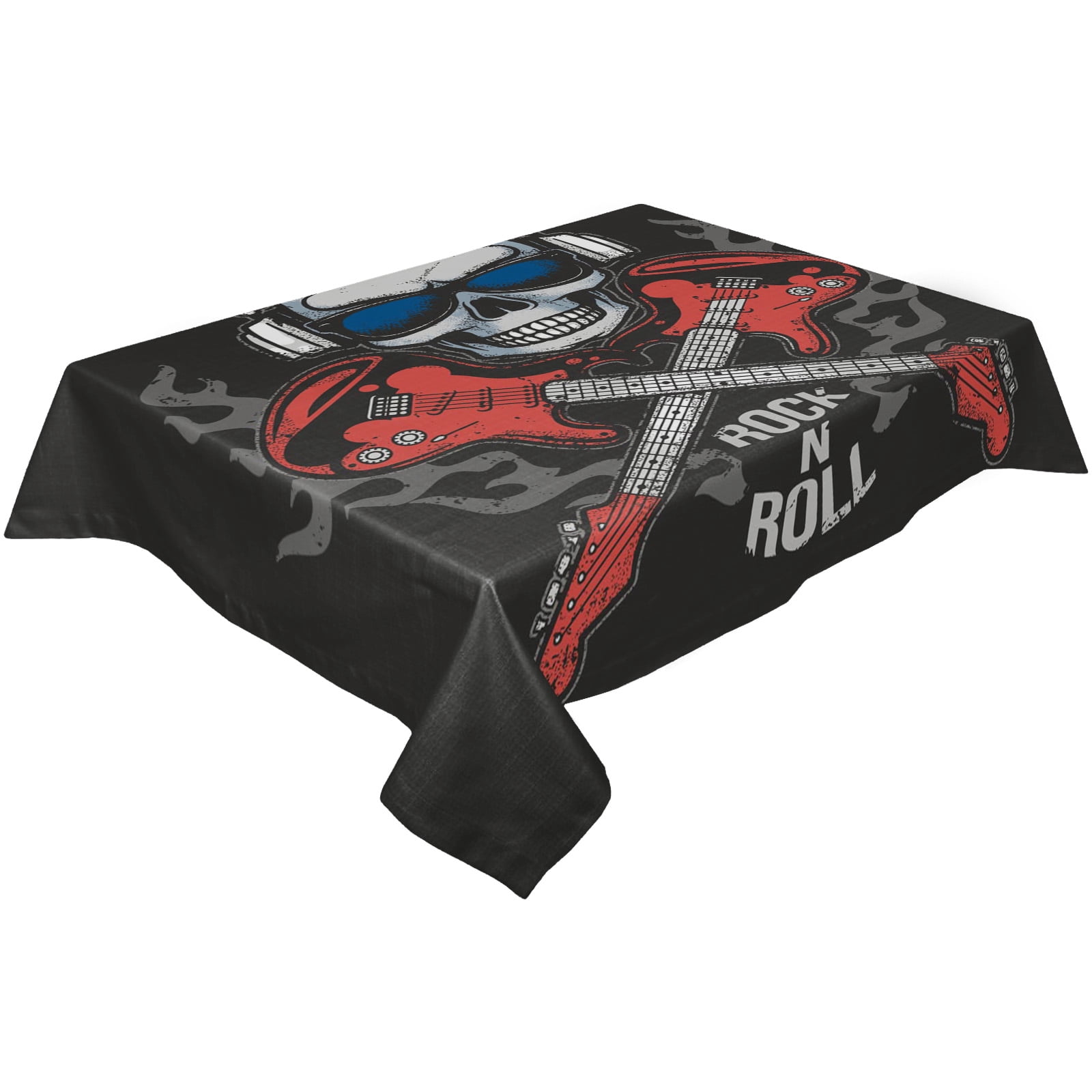 Rock Music Speaker Guitar Tablecloths Waterproof Kitchen Items Coffee ...