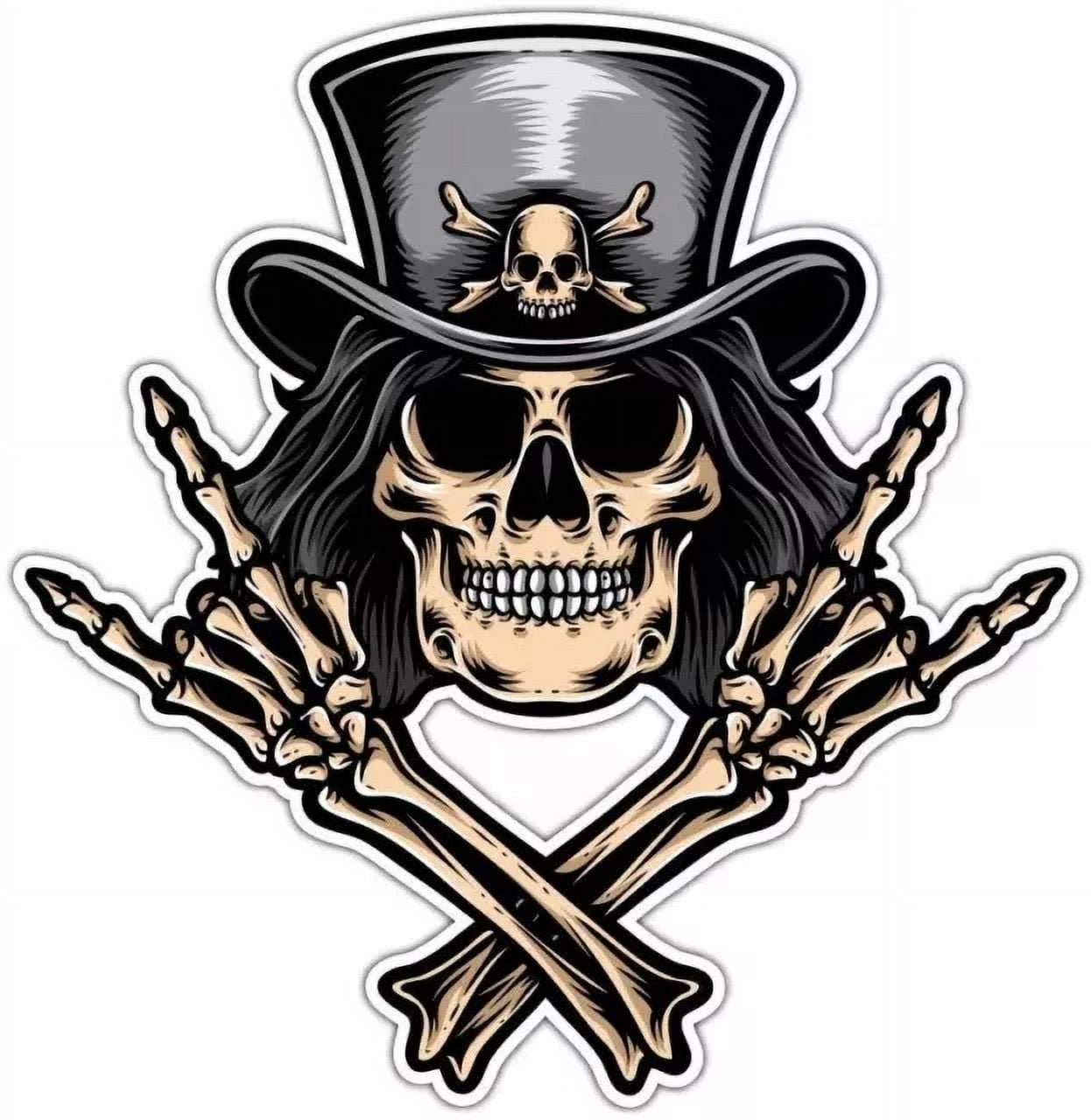 Rock'N'Roll Skull Rock Music Heavy Metal Car Stickerphone Decal Water ...