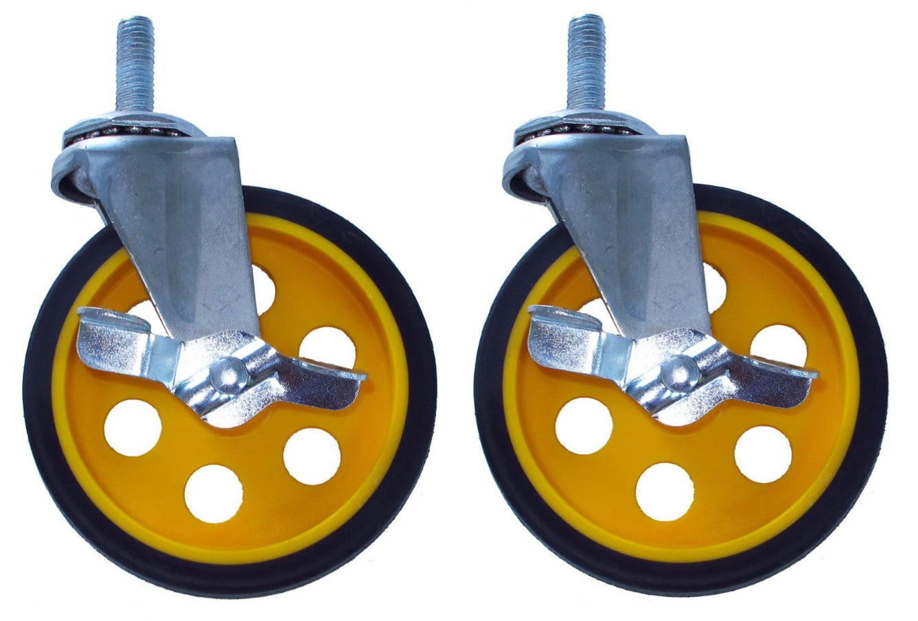 RockNRoller RCSTR5X2 5"x2" Ground Glider Wide Caster With Brake Upgrade ...