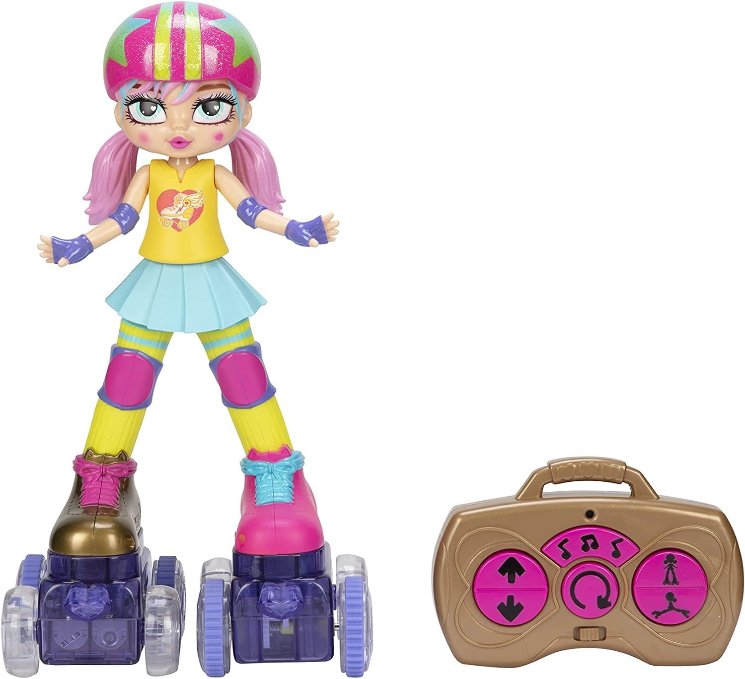 Rock N Rollerskate Doll Lightning Luna Light Up Remote Control ...