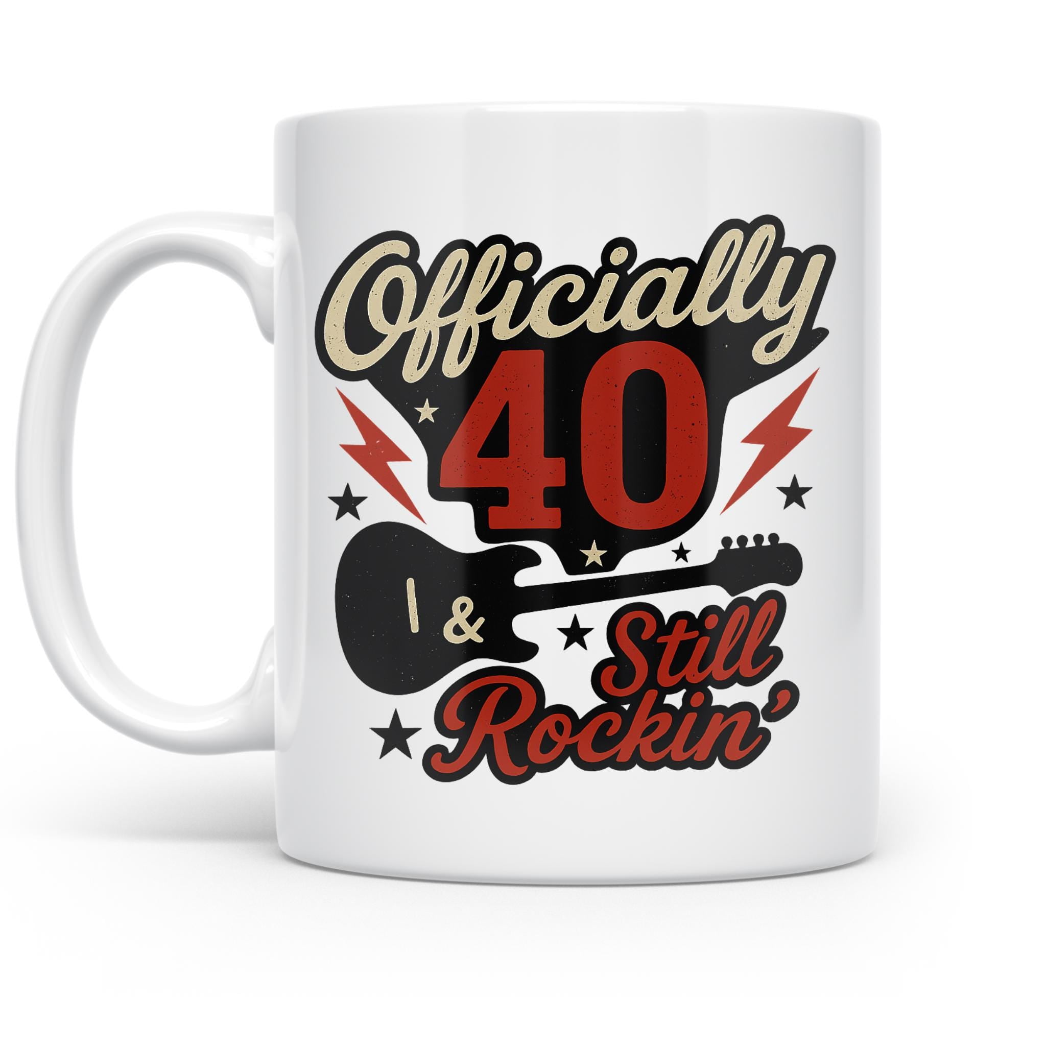 Rock On Forever 11 oz Coffee Mug - 40th Birthday Gift for Retro Music ...