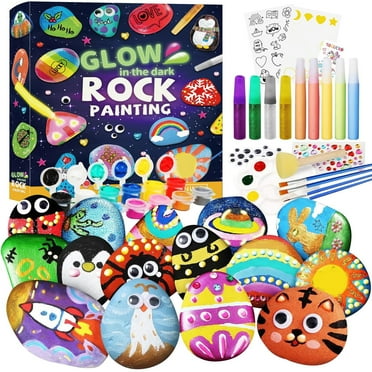 UQN Painting Kit for Kids - Glow In The Dark Wooden Slice Painting Kits ...
