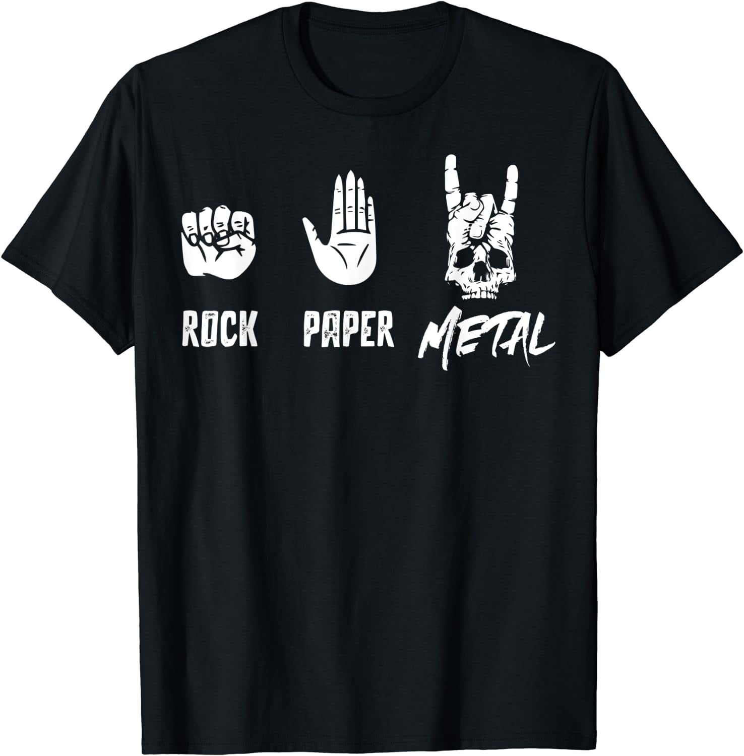 Rock Paper Metal - Heavy Metal Music T-Shirt - Walmart.com