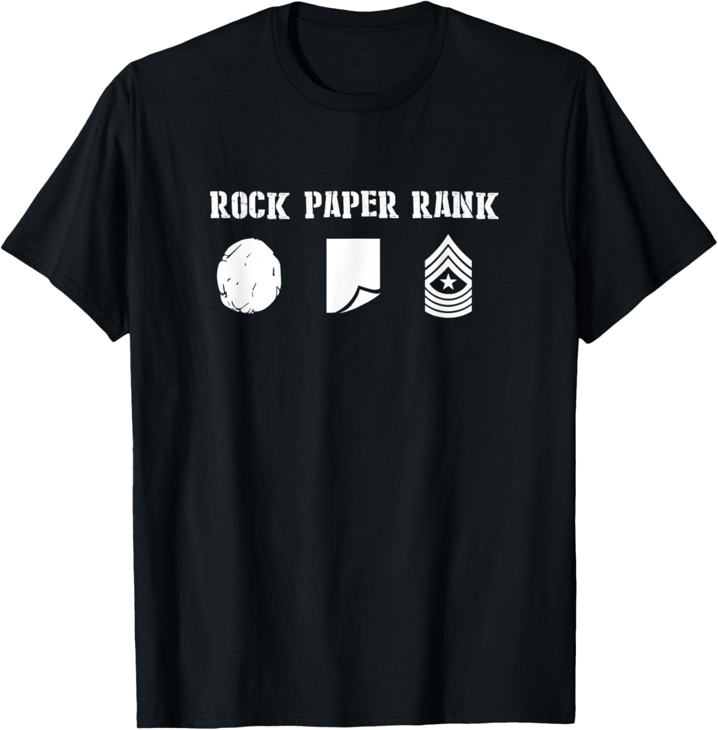 Rock Paper Rank Sergeant Major T Shirt 20210 - Walmart.com
